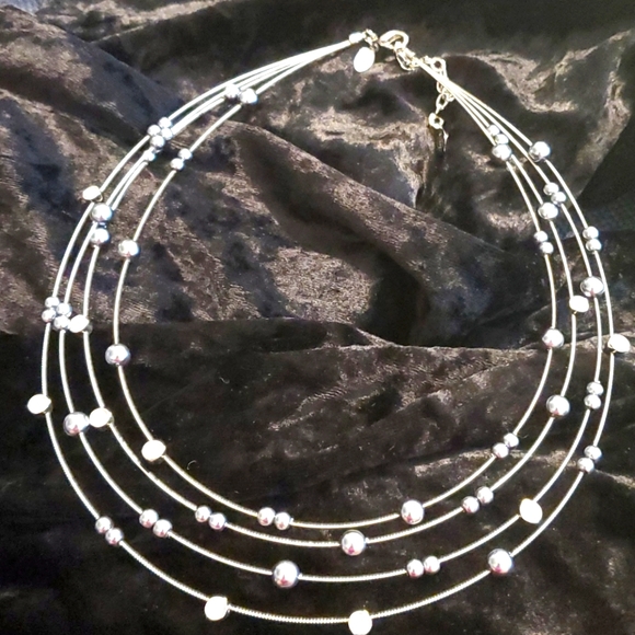 Nolan Miller | Jewelry | Nolan Miller Silver Illusion 4 Strand Necklace ...